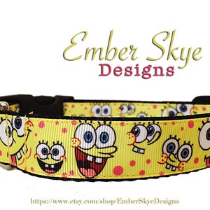 Spongebob Cartoon Dog Collar 1 Wide Matching - Etsy