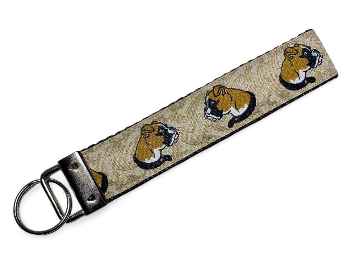 Boxer - Brown - Key Fob - 5" Looped in Length - 1" Wide - Etsy