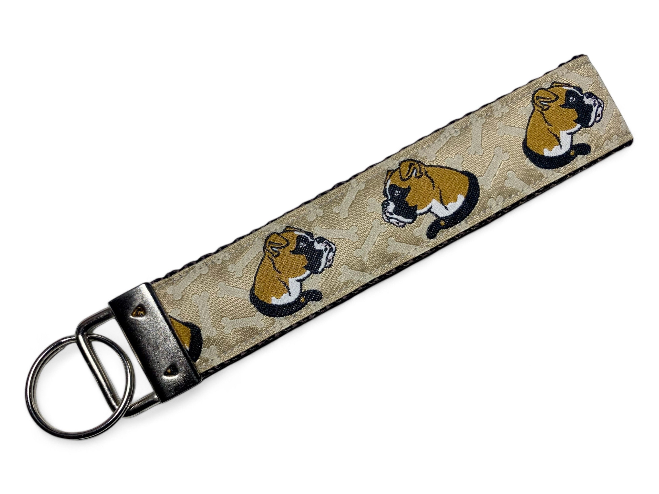 Boxer - Brown - Key Fob - 5" Looped in Length - 1" Wide - Etsy
