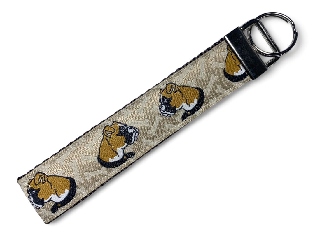 Boxer - Brown - Key Fob - 5" Looped in Length - 1" Wide - Etsy