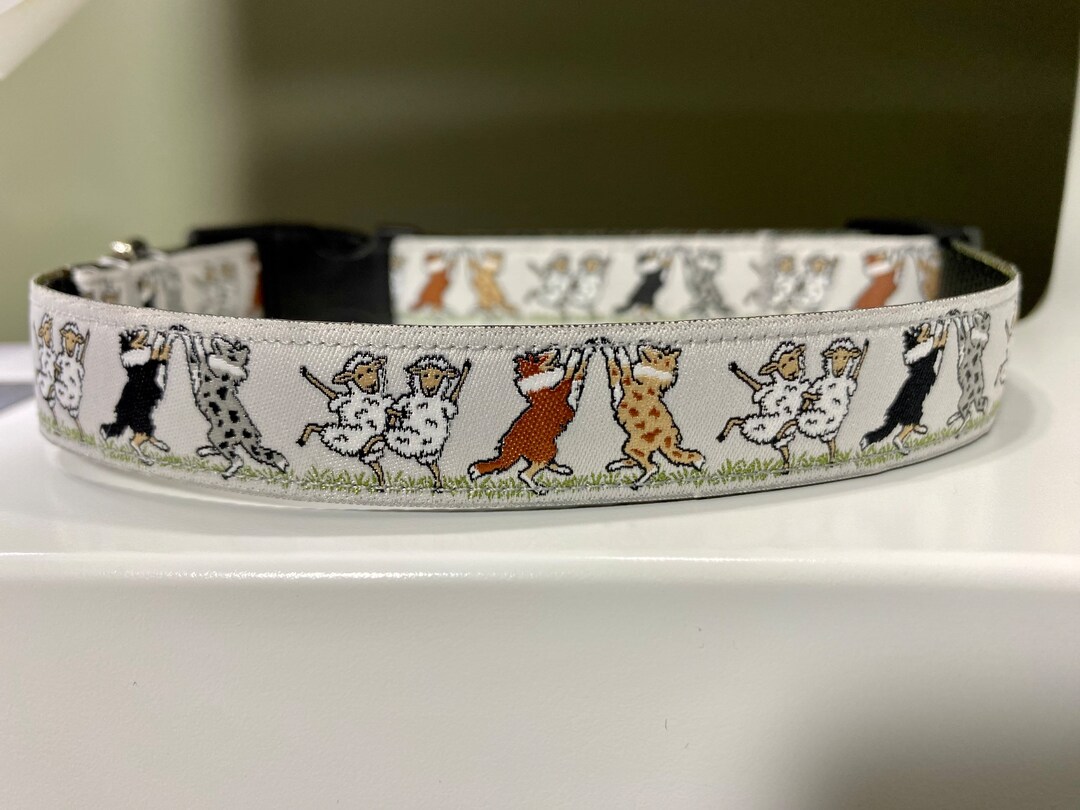 Shetland Sheepdog Sheltie Dancing Dogs Sheep Dog Collar 3/4 Wide ...
