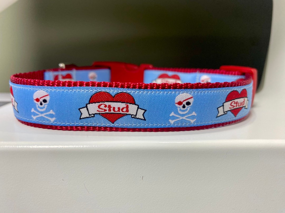 Stud Skull and Crossbones Pirate Dog Collar 3/4 Width - Etsy