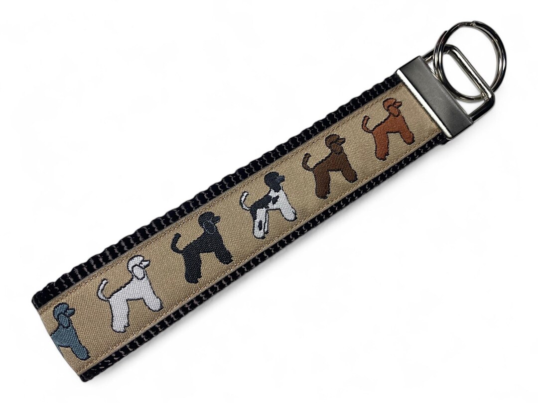 Poodle - Brown - Key Fob - 5" Looped in Length - 1" Wide - Etsy