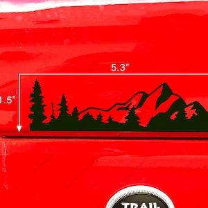 Mountain Decal Mountain With Trees Forest Sticker Adventure Decals Fit ...