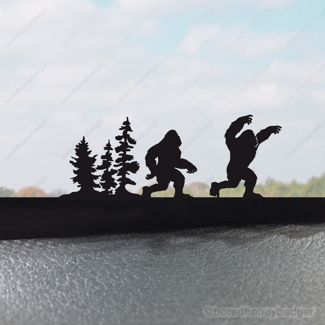 Bigfoot Sasquatch Easter Egg Decals Big Foot Yeti Trees Forest Stickers ...