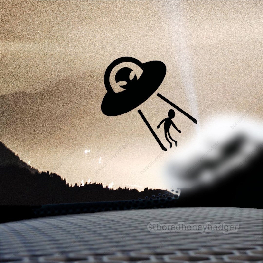 UFO Alien Decal UFO Stickers Easter Eggs for Jeep - Etsy