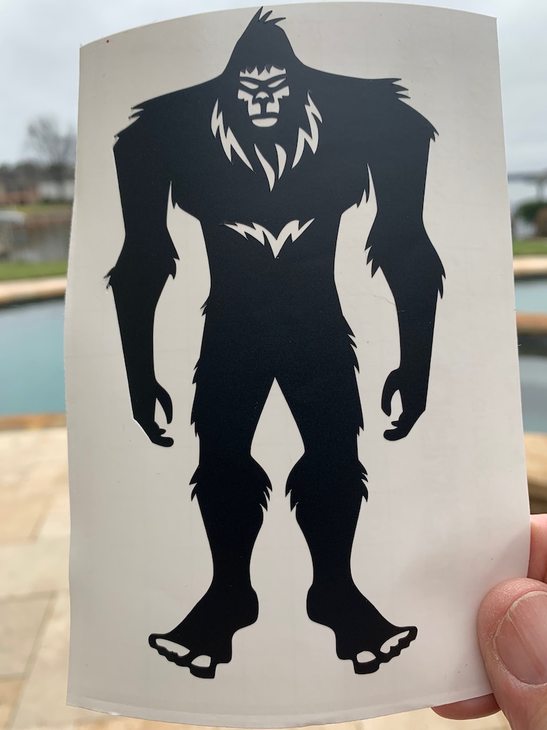 Angry Bigfoot Sasquatch Silhouette Decal Easter Egg Decal Palm - Etsy