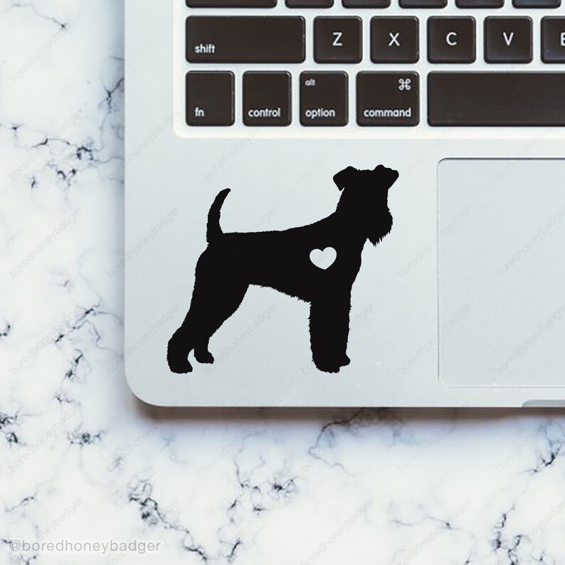 Airedale Decal With Heart Car Laptop Dog Vinyl Sticker - Etsy
