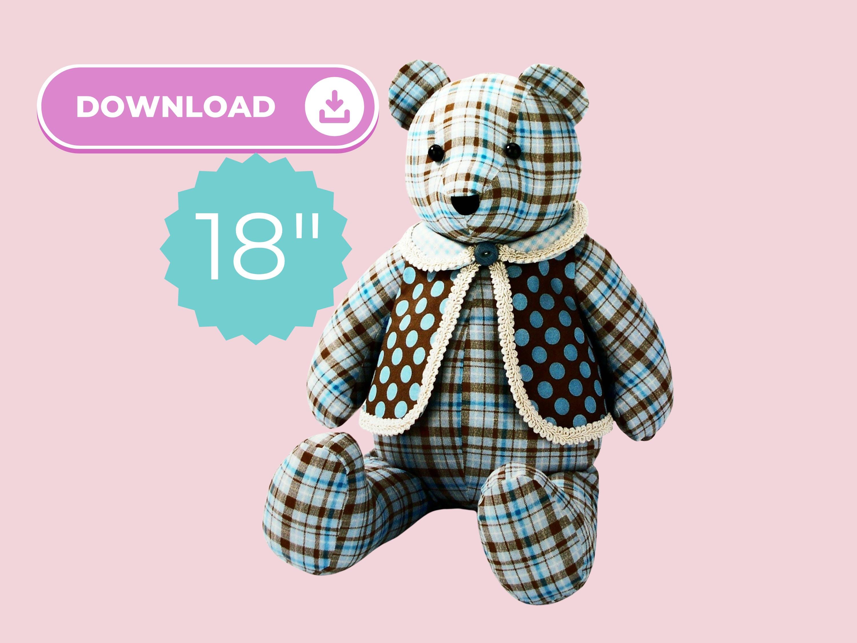 18" Memory Bear Teddy & Vest Digital Pattern - PDF - Etsy