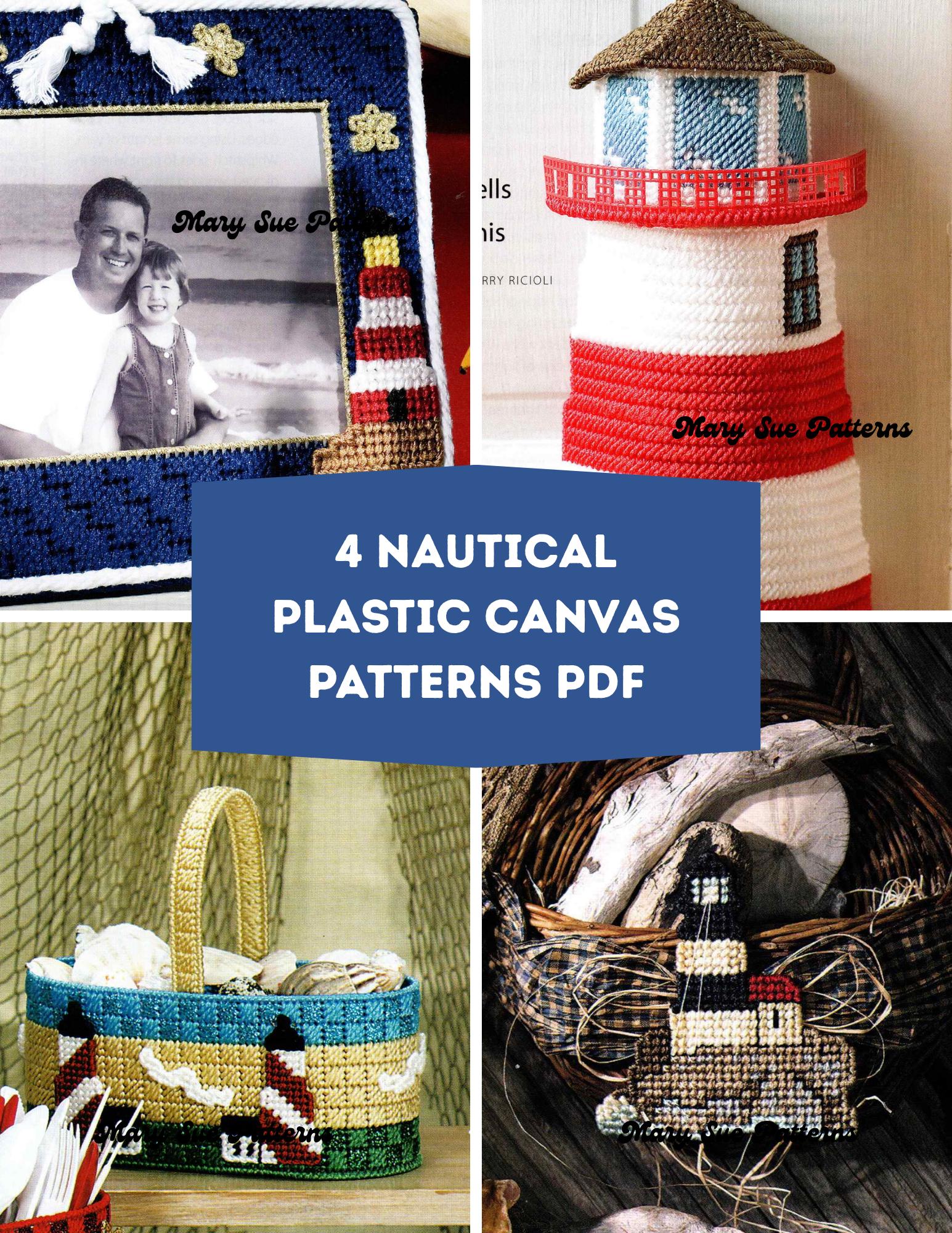 Nautical Lighthouse Plastic Canvas PDF Digital Pattern / Vintage East ...