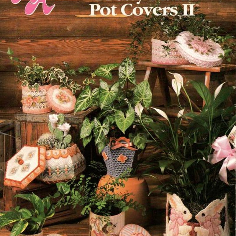 Plastic Canvas Pot Covers - Etsy