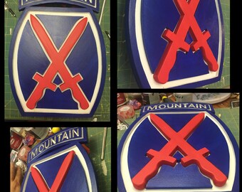 US Army 10th Mountain Division Patch Vector Files dxf eps svg | Etsy