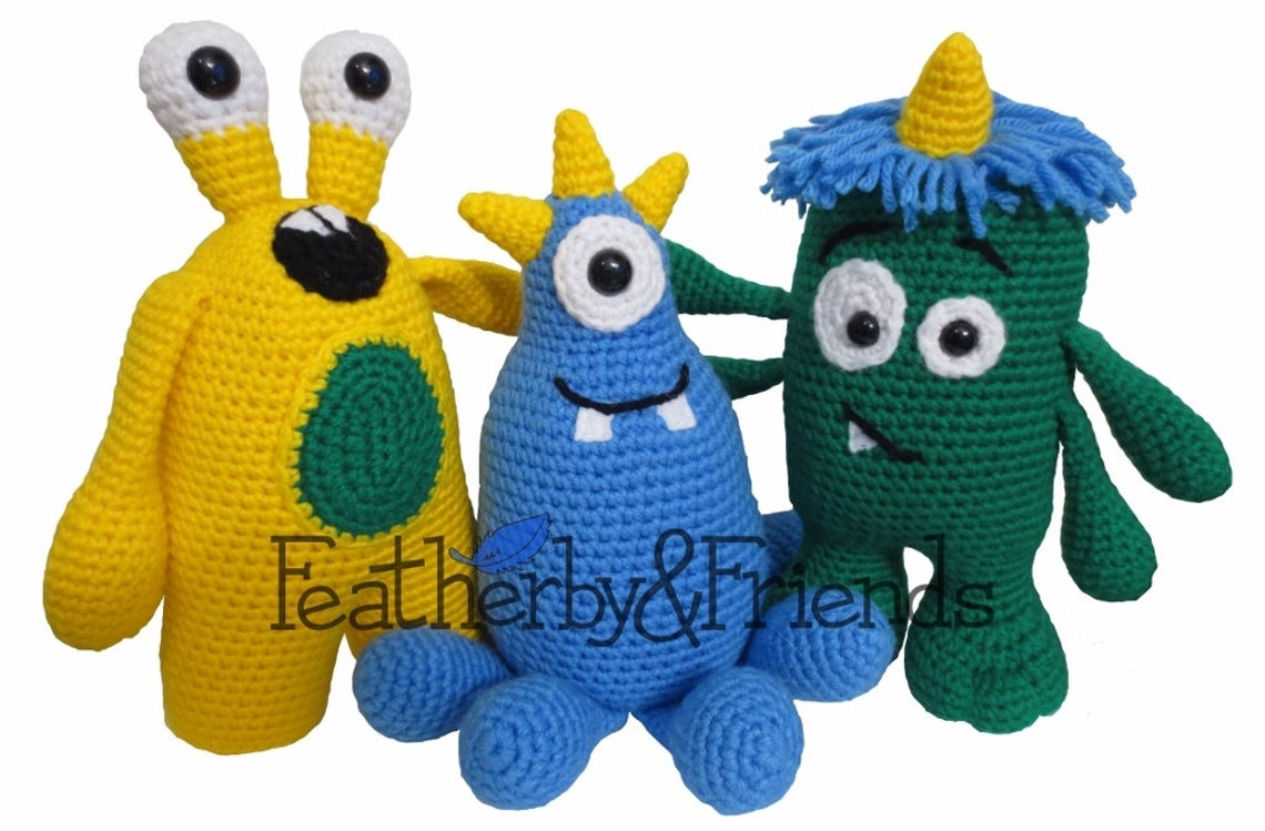 Monsters and Lovies Crochet Pattern Bundle - Amigurumi Toy Lovey ...
