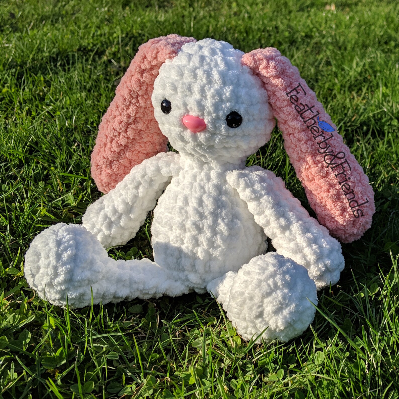 Bunny Crochet Pattern Easter Rabbit Plush Stuffie Blanket | Etsy