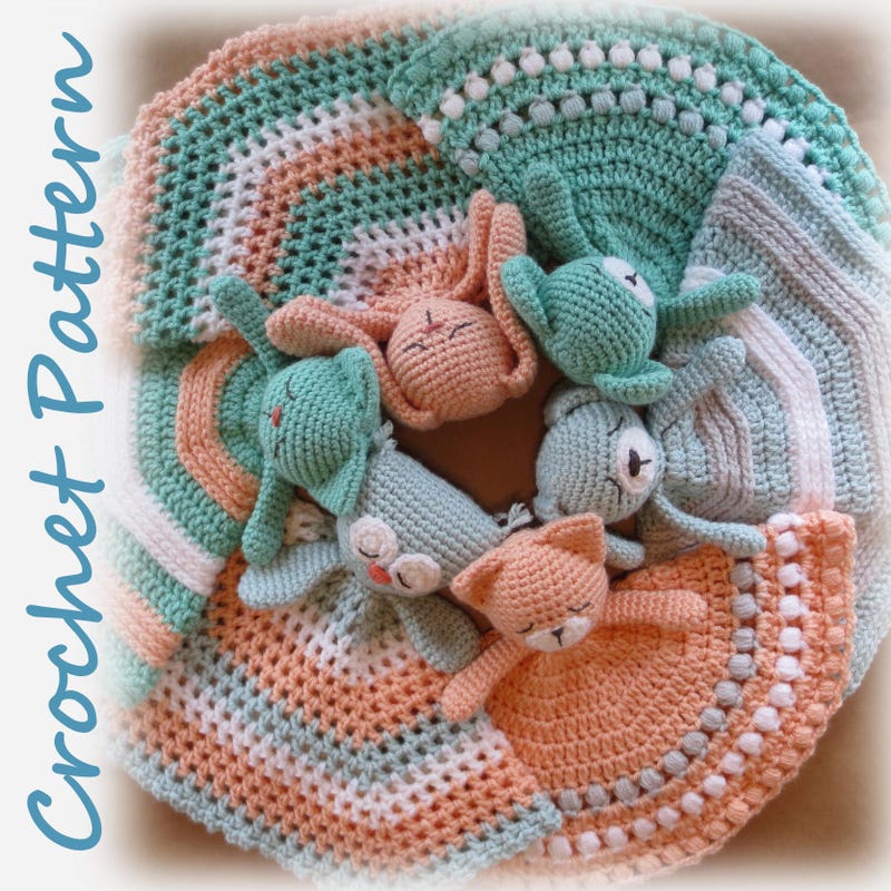 Crochet Animal Lovey Fox - Etsy UK