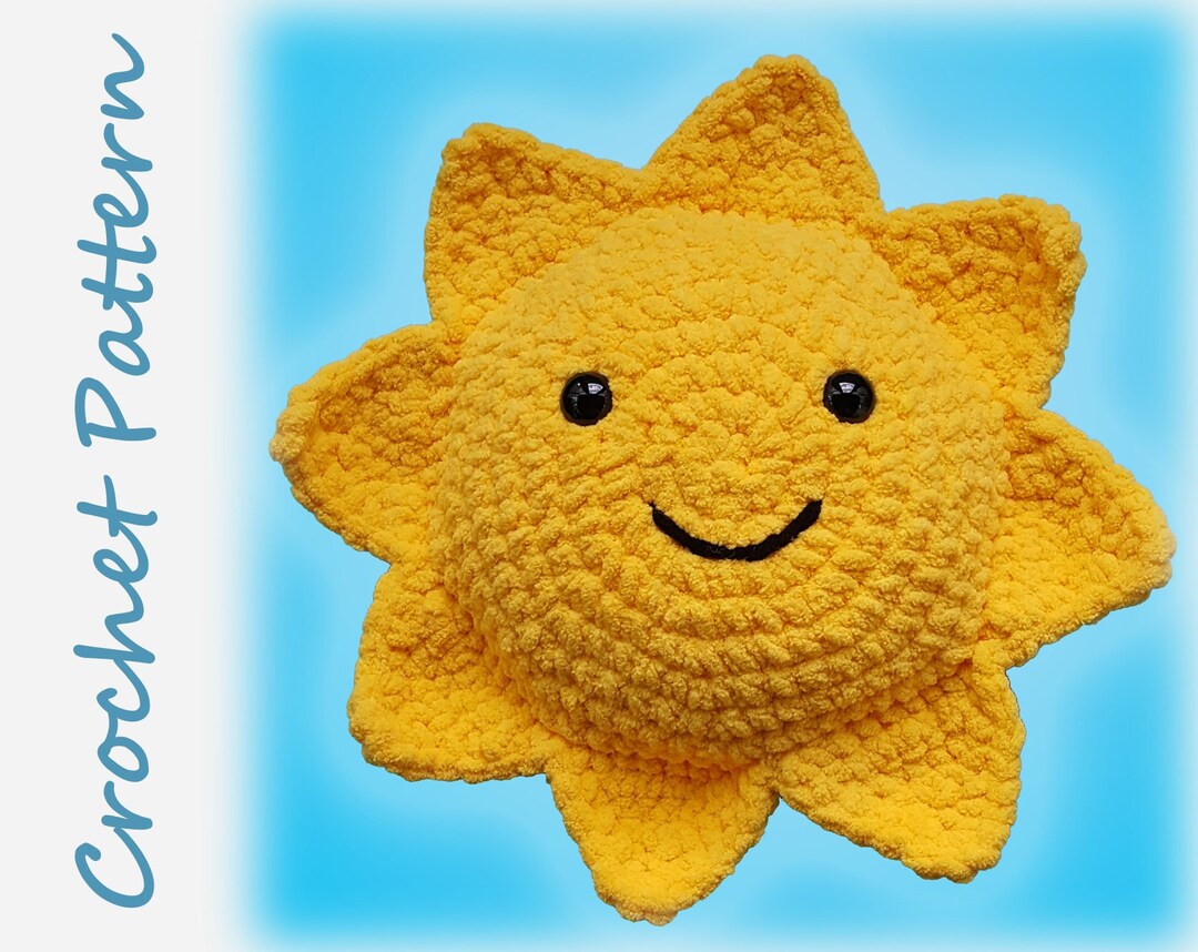 Sunshine Crochet Pattern - Sunny Amigurumi Plush Stuffie Blanket Yarn ...