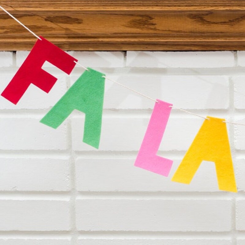 Fa La La Banner - Etsy