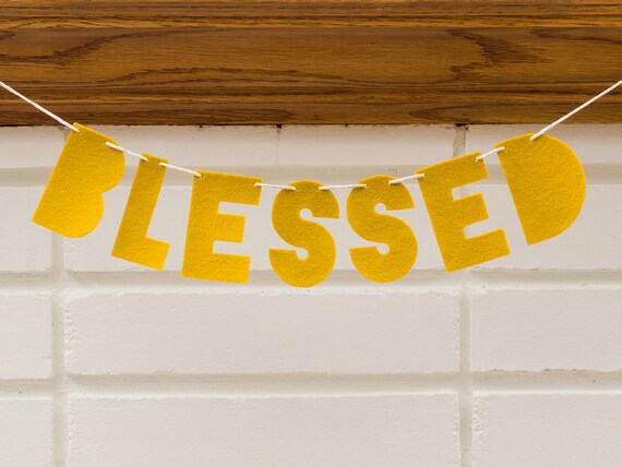Blessed Felt Banner / Garland // Happy Thanksgiving Banner | Etsy