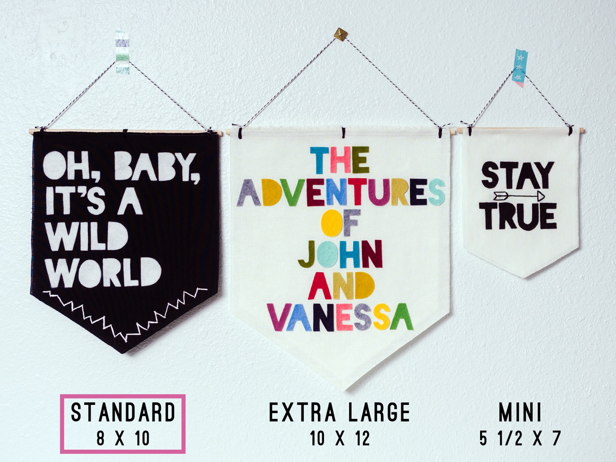 CUSTOMIZABLE STANDARD Wall Hanging / Banner Custom Text // | Etsy