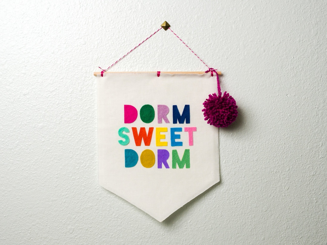 Dorm Sweet Dorm (colorful) -- Wall Hanging / Banner // Dorm Wall ...