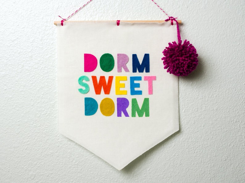 Dorm Sweet Dorm (colorful) -- Wall Hanging / Banner // Dorm Wall ...