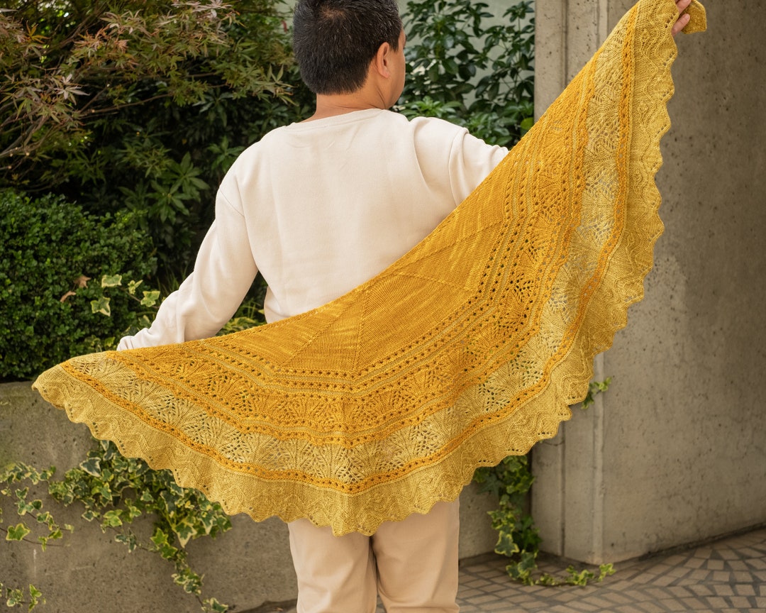 Flowing Leaves Shawl (knitting Pattern Pdf) - Etsy