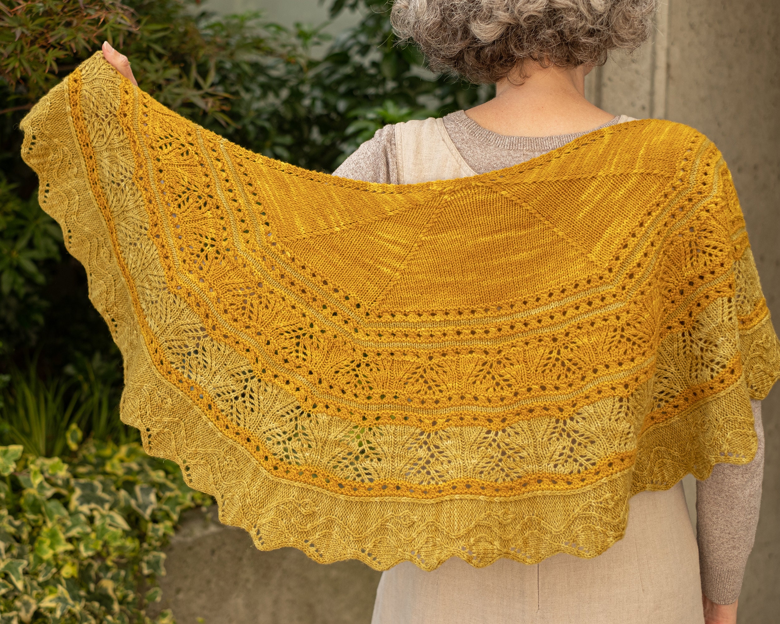 Flowing Leaves Shawl knitting Pattern Pdf - Etsy