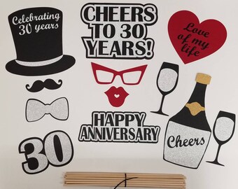 30th Anniversary Photo Prop / Silver Anniversary/ Cheers / - Etsy