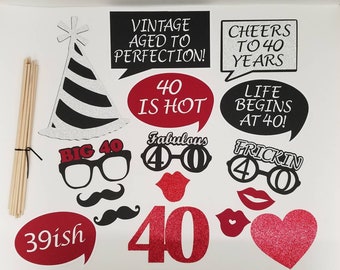 40th Birthday Photo Prop / Fabulous 40 / 39 ish | Etsy