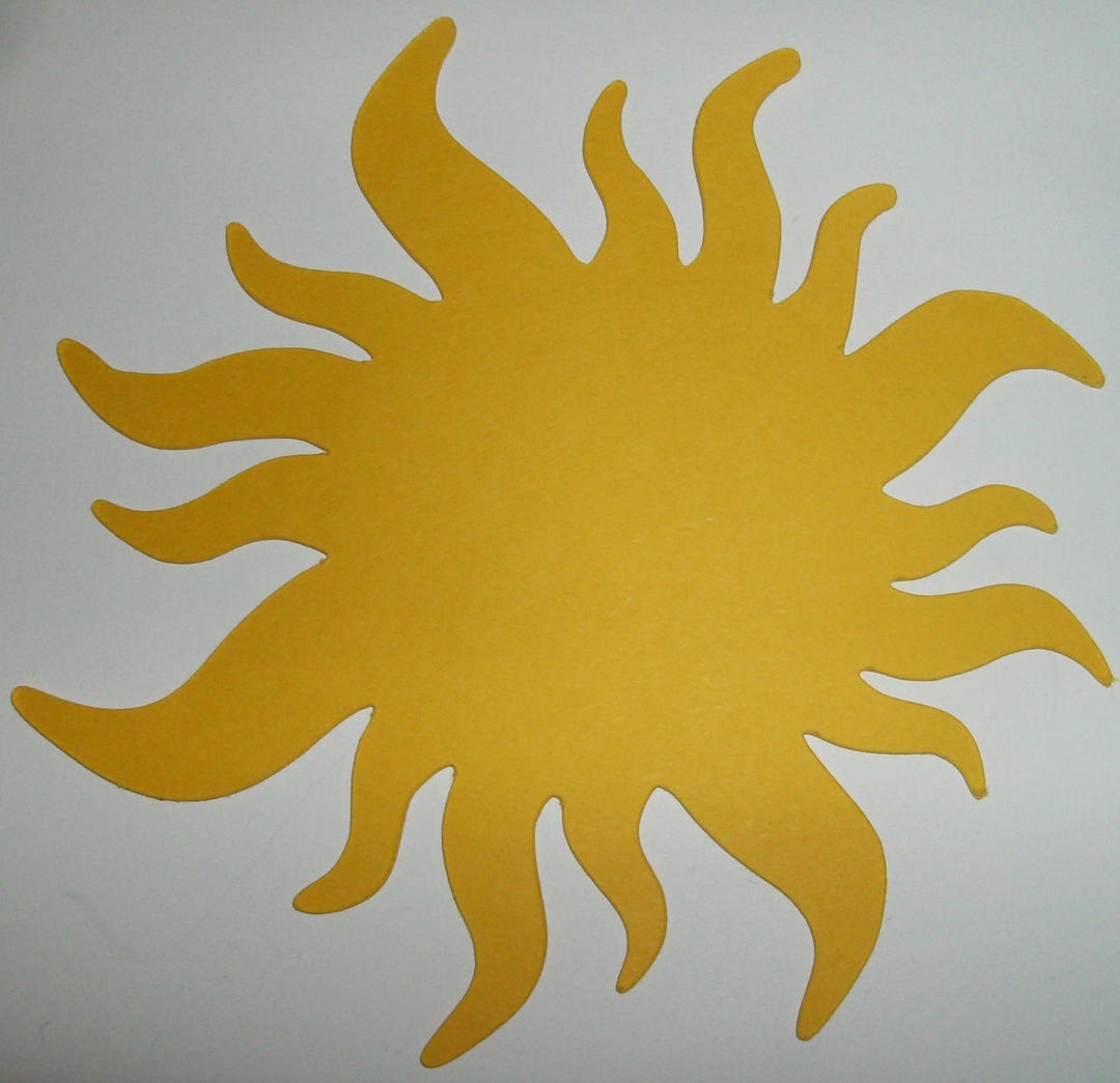Sun Die Cuts-40 Bright Yellow Paper Suns-rapunzel Tangled - Etsy