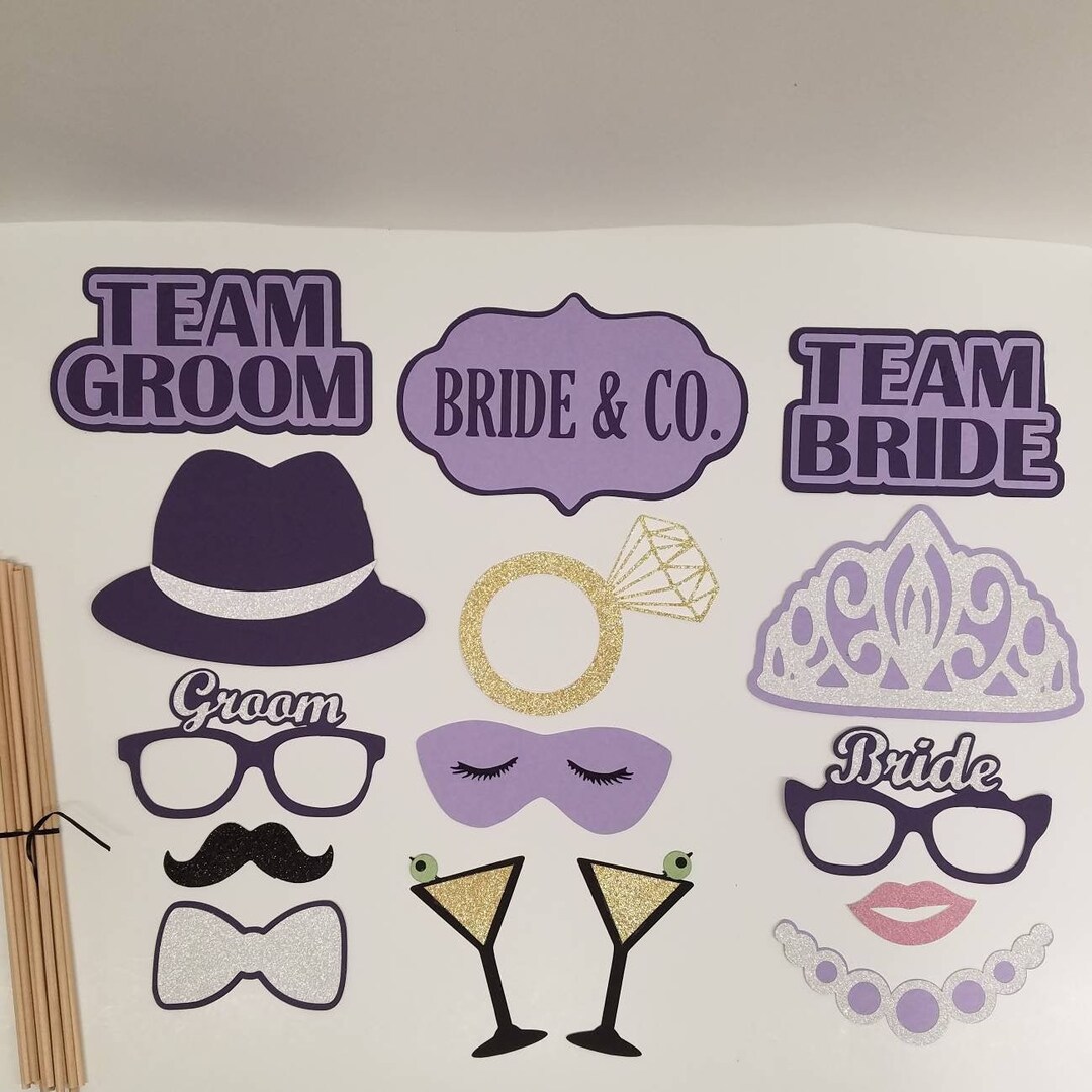 Wedding Photo Prop / Team Bride / Team Groom / Cocktails and - Etsy