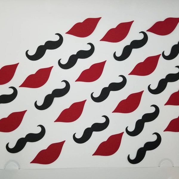 Mustache and Lips - Etsy