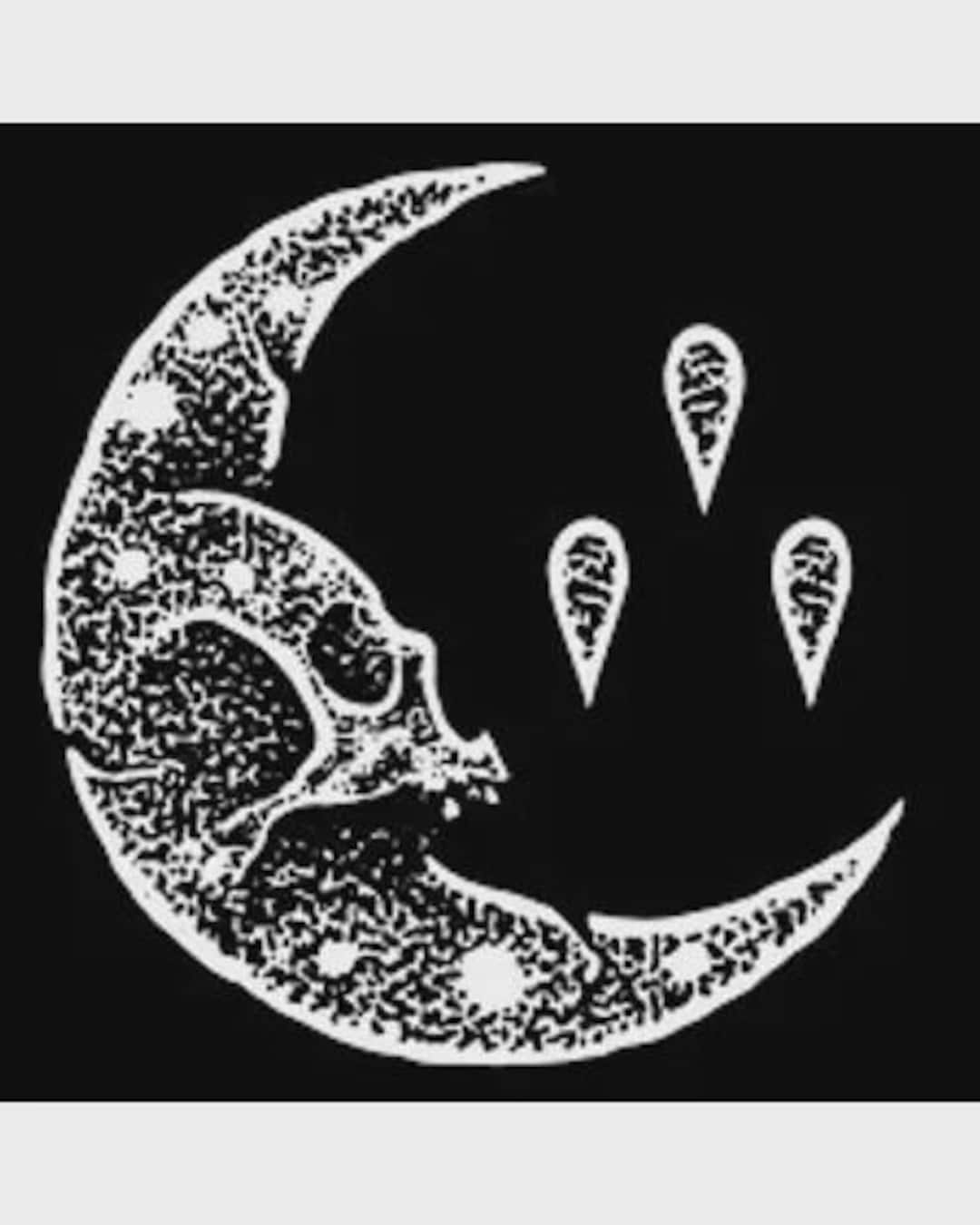 CURRENTS Skull Moon Decal: Metalcore Deathcore Sticker - Etsy