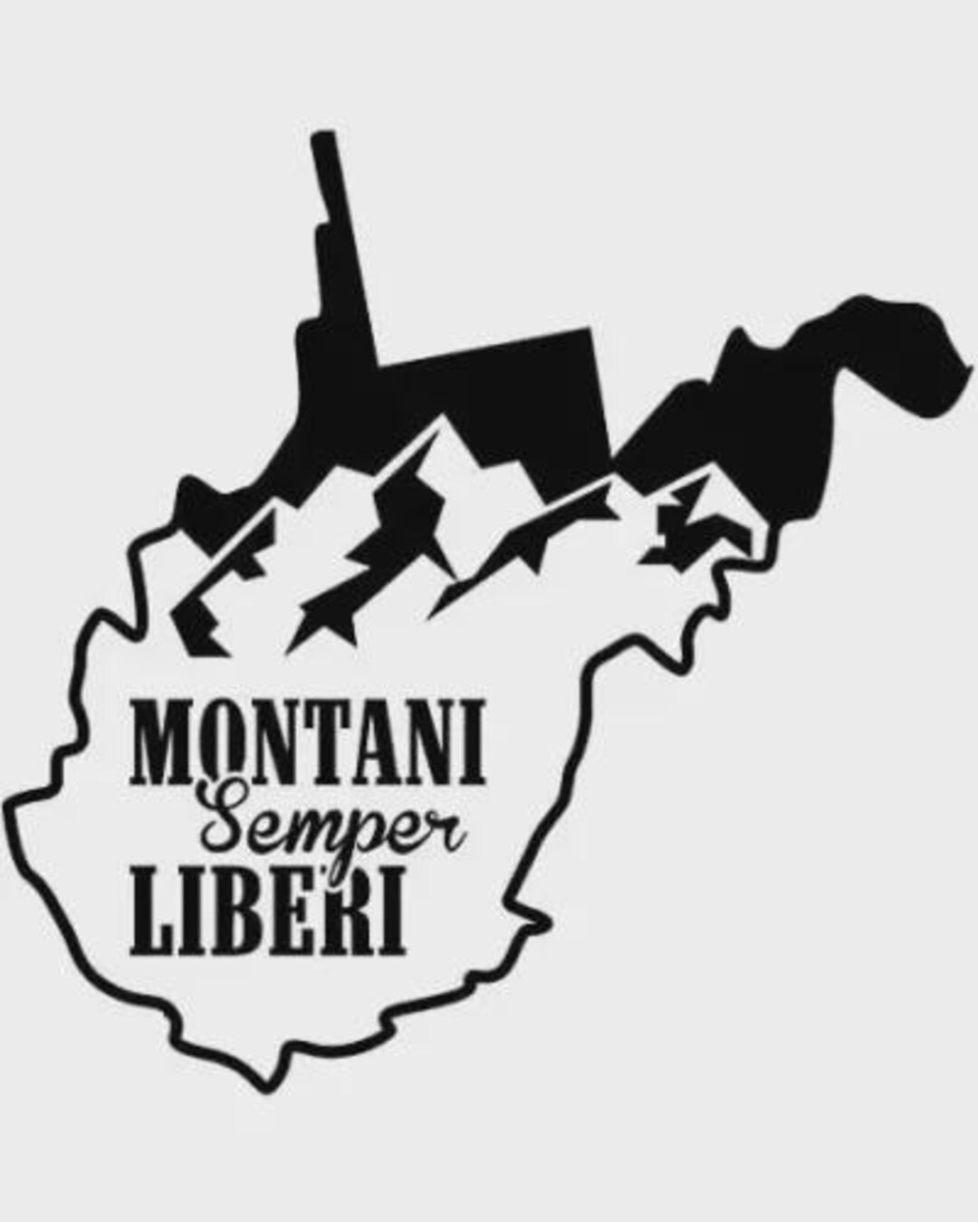 West Virginia State Decal: Montani Semper Liberi WV Car Laptop Sticker ...