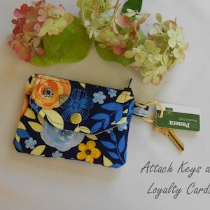 Easy PDF Sewing Pattern, Fabric Keychain Coin Purse, Snap Front Flap ...