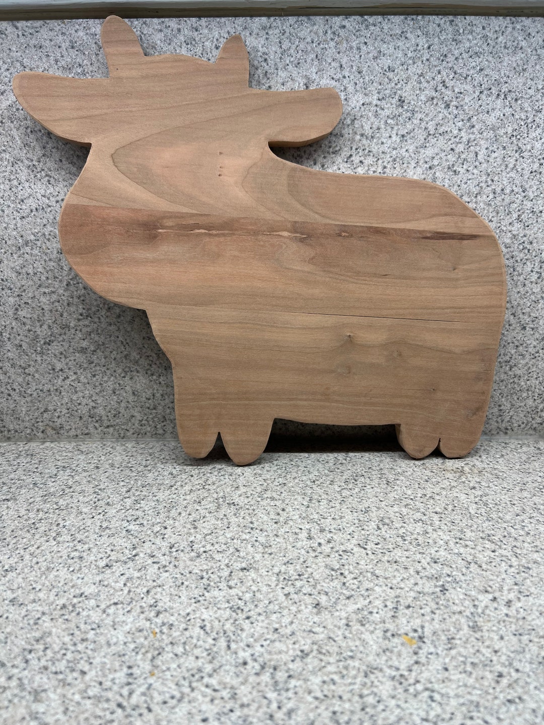 Wooden Cow From Walnut Wood Craft Cutting Board Decoration - Etsy