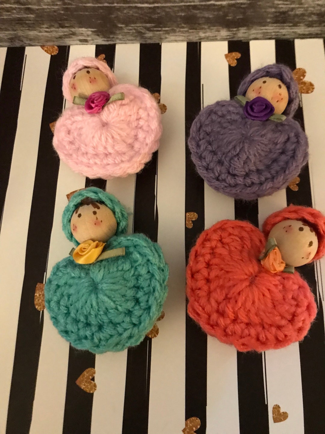 Heart Doll Pins - Assorted Colors - Etsy