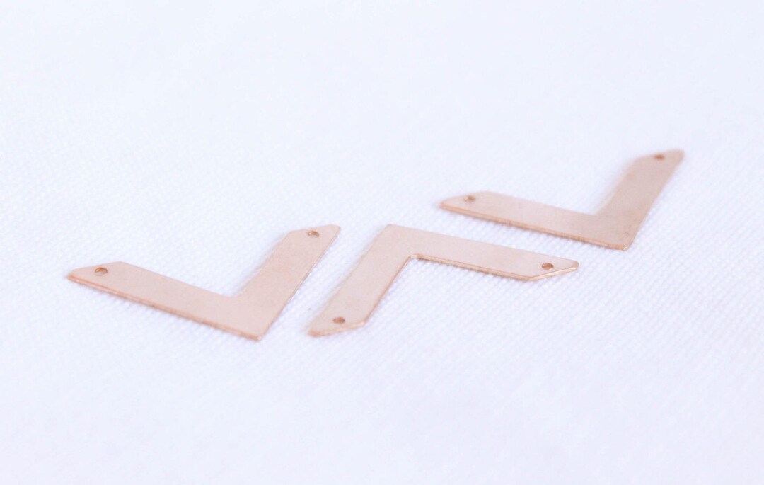 Large Chevron Connector 14k Rose Gold Filled Pendant 15mm - Etsy