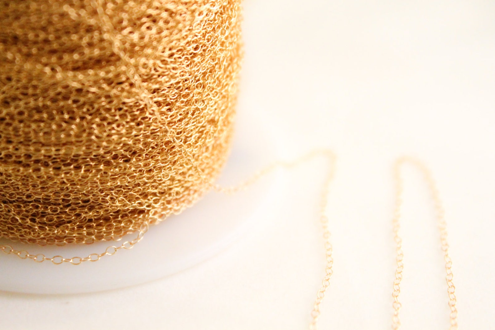 10 Feet 14k Gold Filled Chain 1.3mm Round Cable Chain - Etsy UK