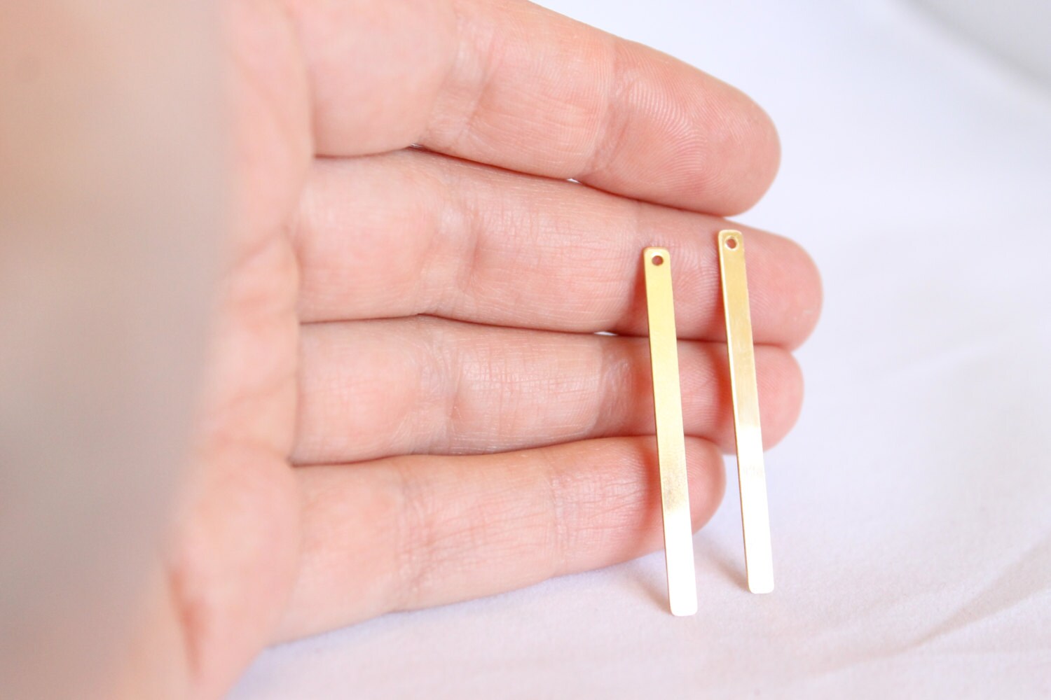 2 Pieces 14k Gold Filled Long Bar Pendant 3x40mm Blank | Etsy