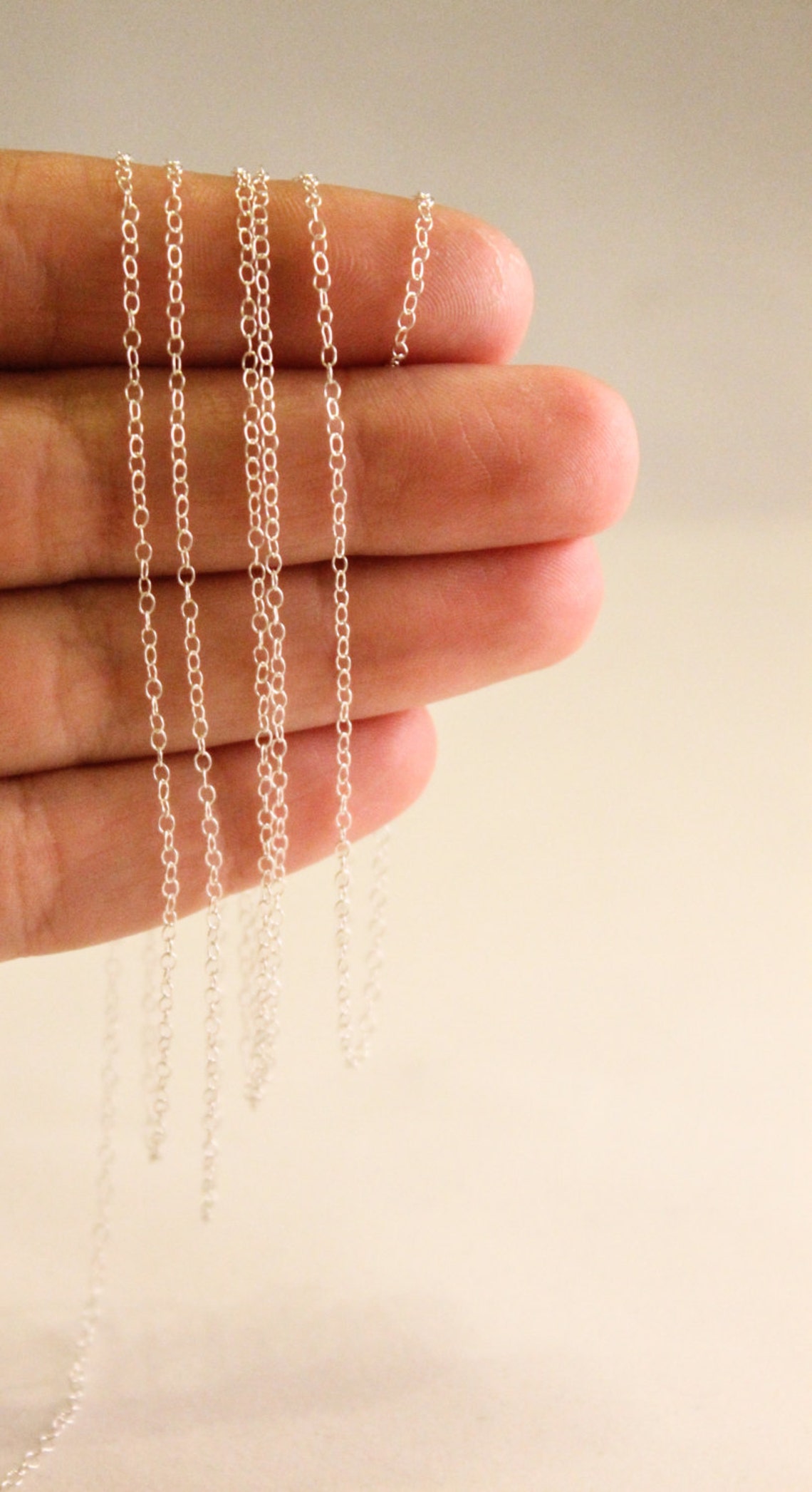 10 Feet Sterling Silver Chain 1.3mm Round Cable Chain - Etsy