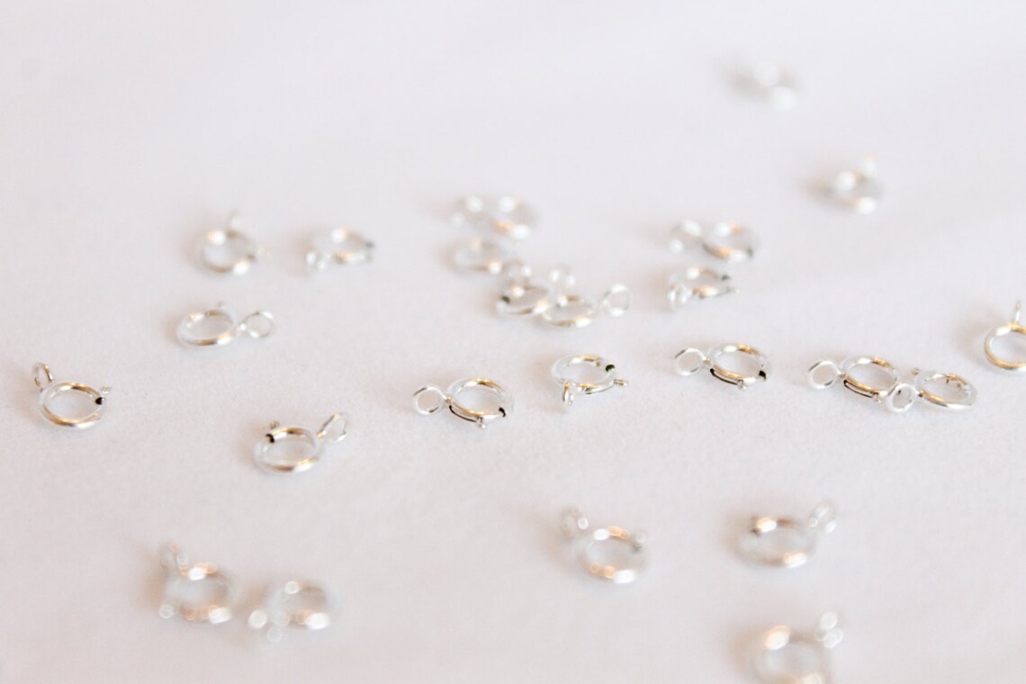 10 Pieces Sterling Silver Spring Clasps 5mm Open Spring | Etsy