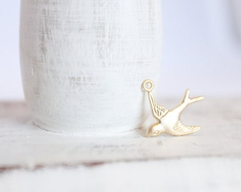 Sparrow Bird Charm | Etsy