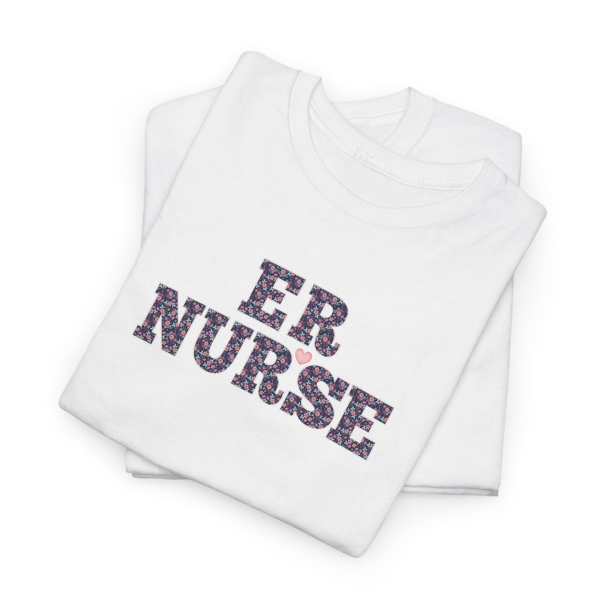 Emergency Nurse Floral Letters, Emergency Shirt, Emergency Nurse Gift ...