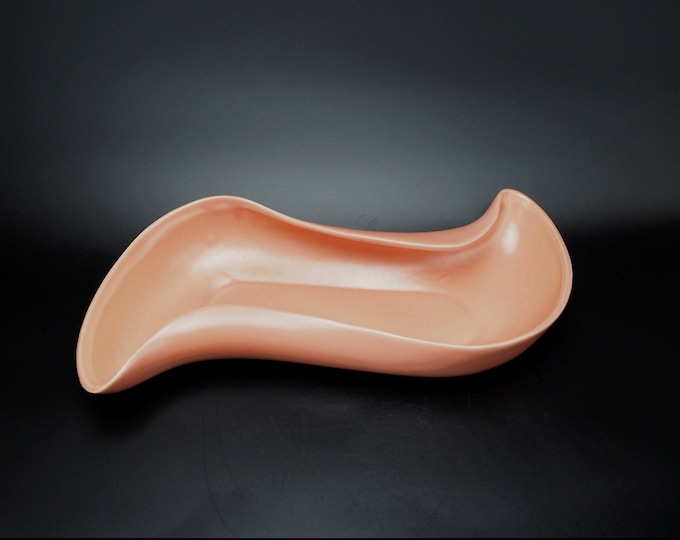 Red Wing M-1447 Coral/peach Console Bowl Planter 1954 Designer Charles ...