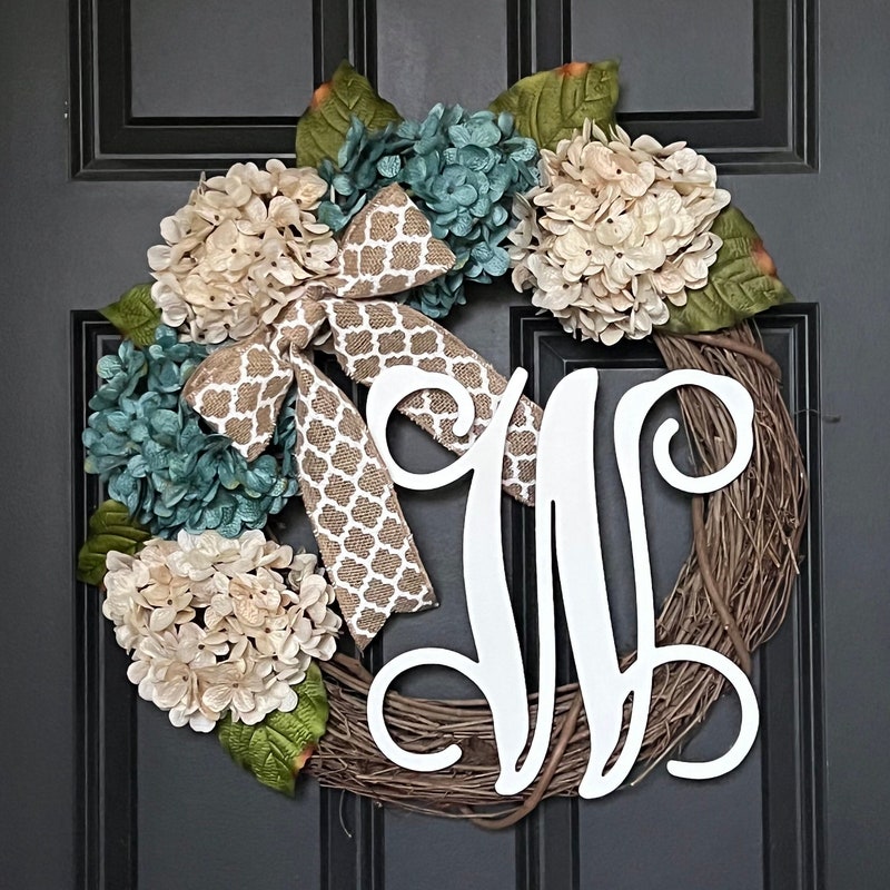 Monogram Wreath - Etsy