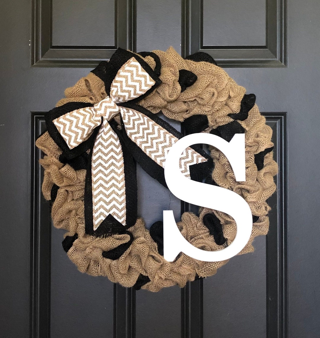 Initial Wreath~monogram Wreath,~personal Gift, House Warming Gift ...