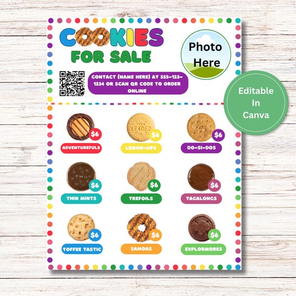 Qr Code Cookie Flyer - Etsy