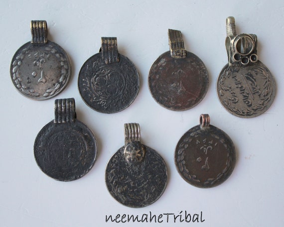 7 Big Extra Vintage Kuchi Tribal Coins With 3 Cm / 1.18 - Etsy