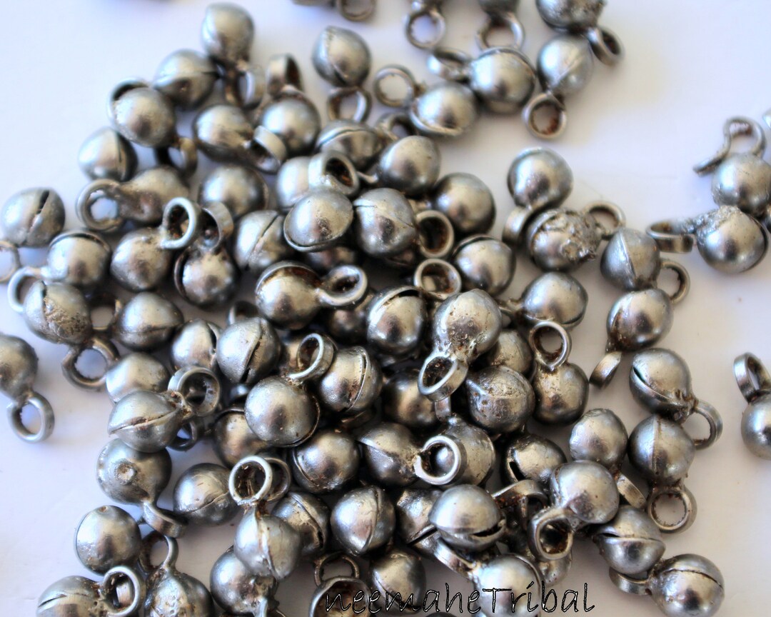 Tiny Bells, Newly Made Tiny Silvertone Bells, 11 Mm Long - Etsy